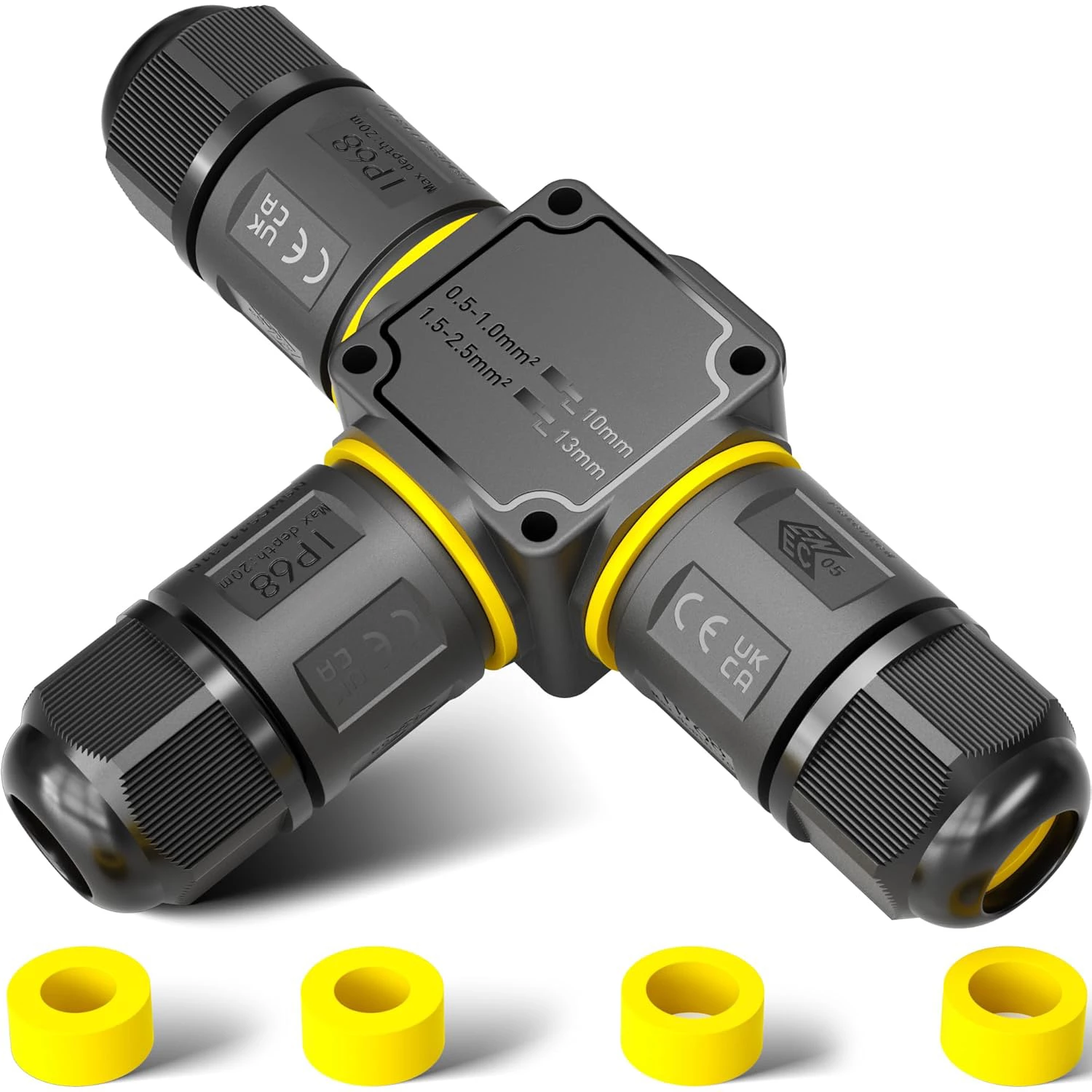 IP68 3-way T shape Waterproof Connector - fongkit